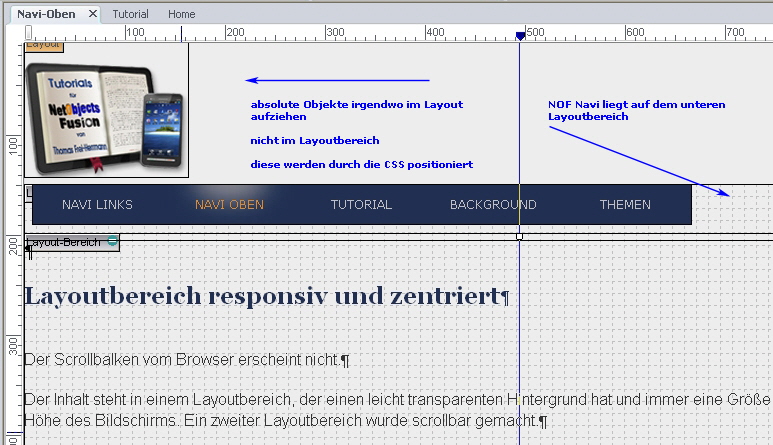 Responsives Design in NetObjects Fusion - Tutorial