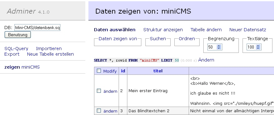 Tutorial CMS in NetObjects Fusion einbauen